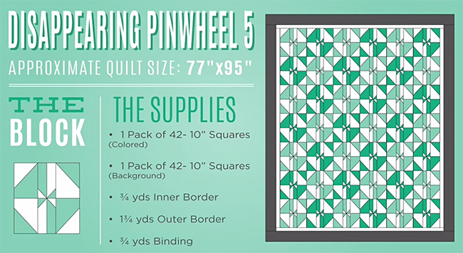 New Friday Tutorial: The Disappearing Pinwheel Five Quilt
