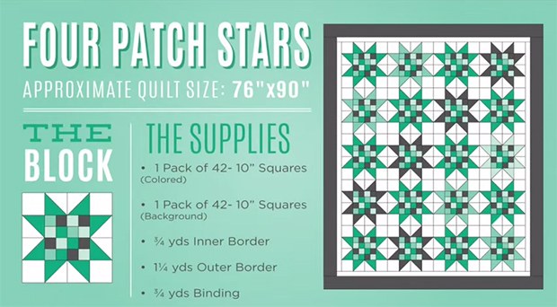 New Friday Tutorial: The Four Patch Stars Quilt | Missouri Star Blog