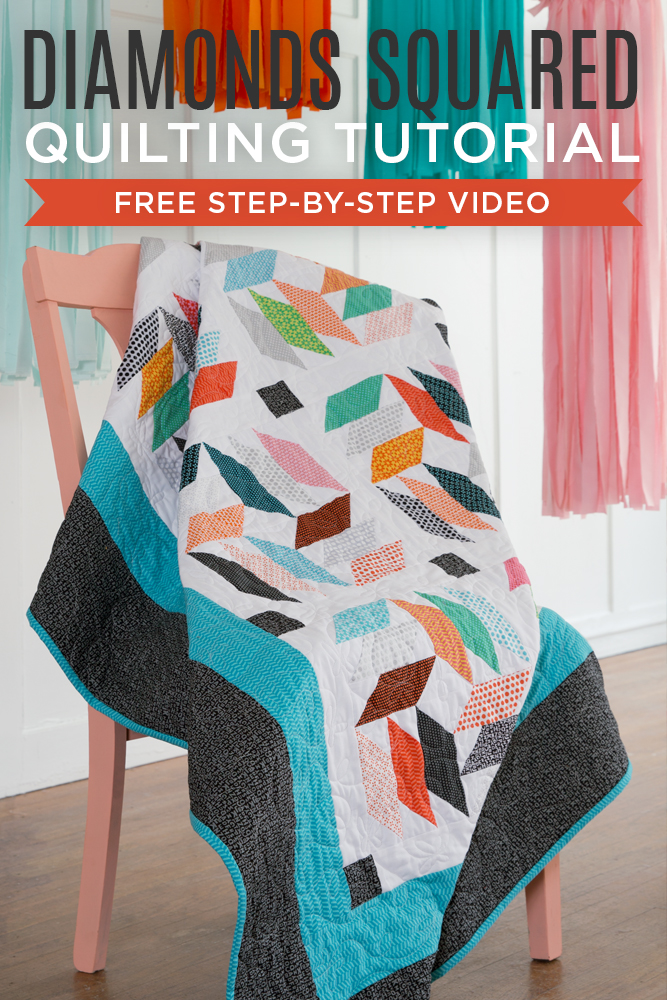 New Friday Tutorial and Fabric Feature: Diamonds Squared Quilt featuring Uppercase Fabric ...