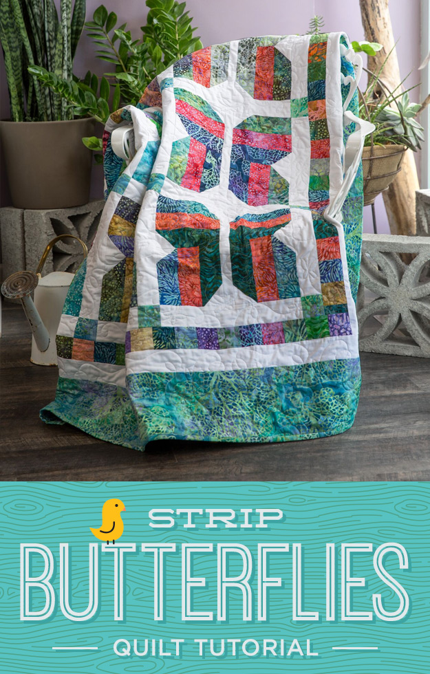New Friday Tutorial: Easy Strip Butterflies Quilt | Missouri Star Blog