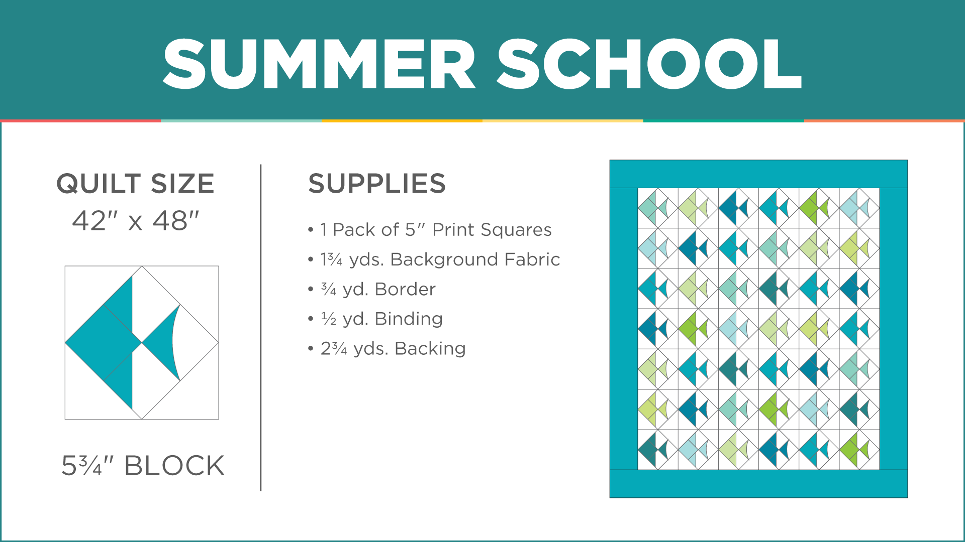 Summer School Quilt | Missouri Star Blog
