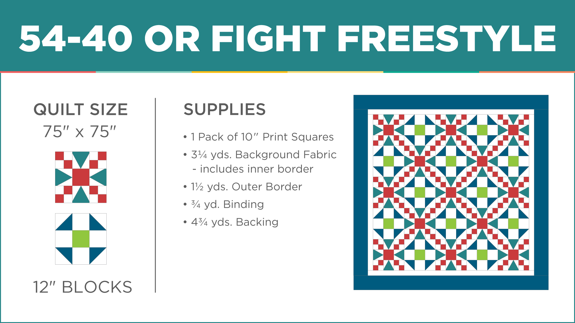 50-40 or Fight Freestyle Quilt | Missouri Star Blog