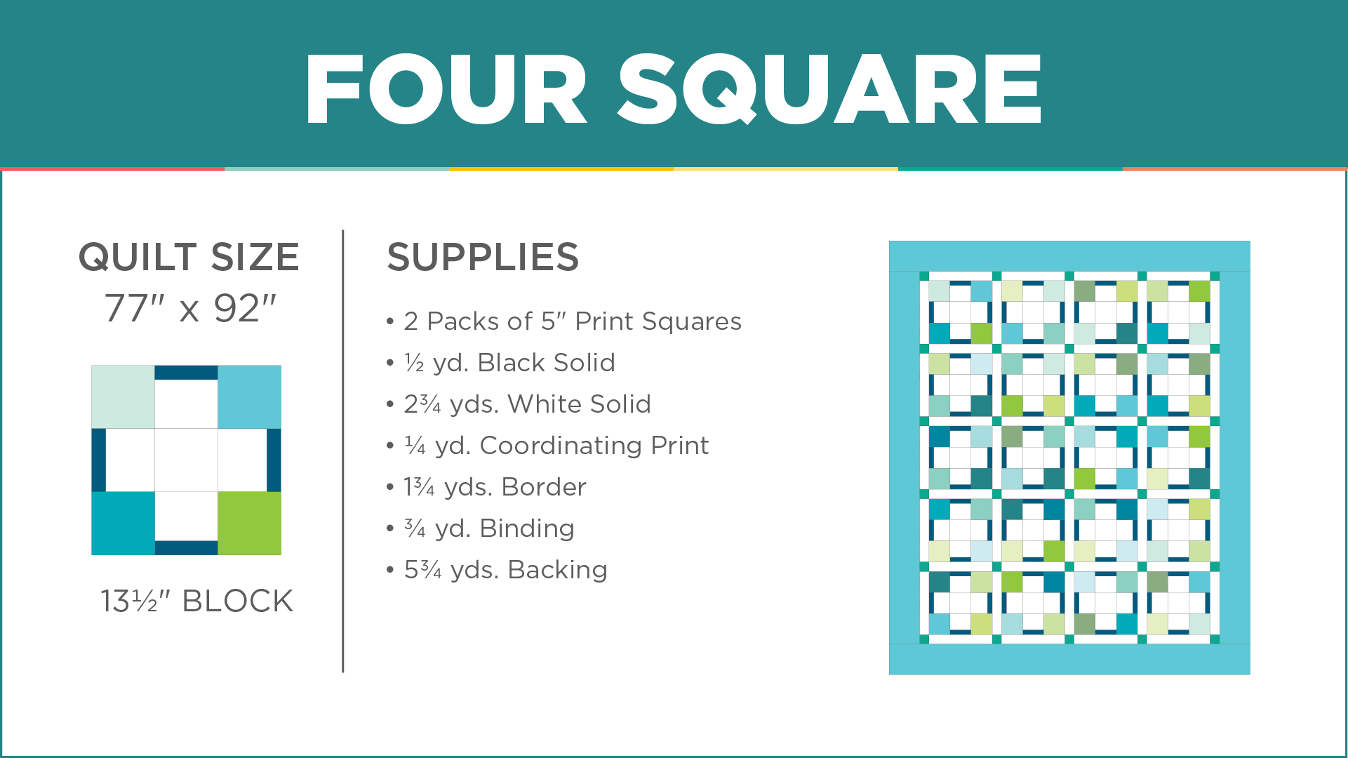 Four Square Quilt | Missouri Star Blog