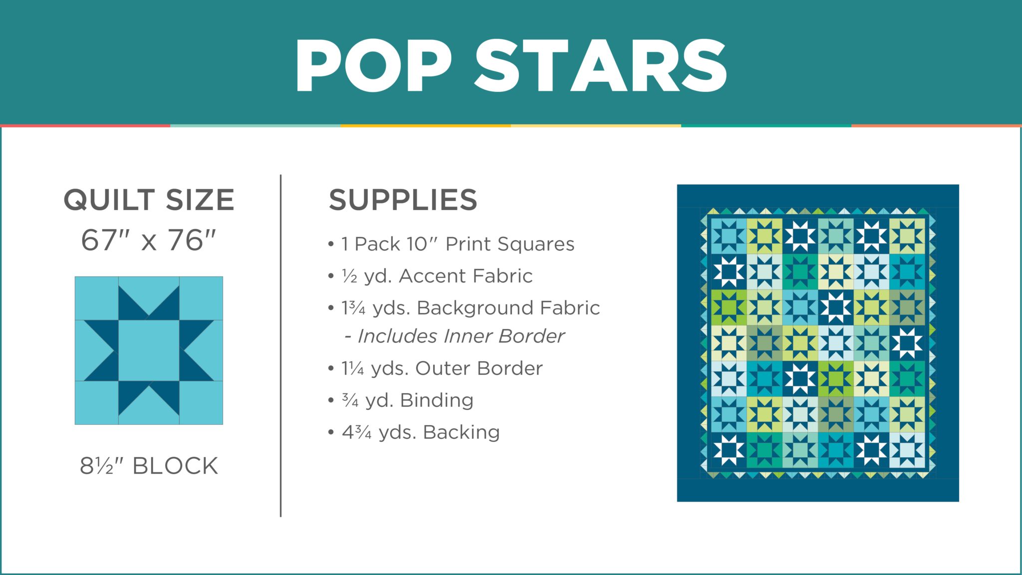 Pop Stars Quilt | Missouri Star Blog
