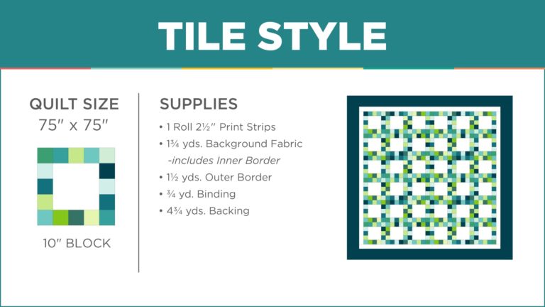Tile Style Quilt | Missouri Star Blog