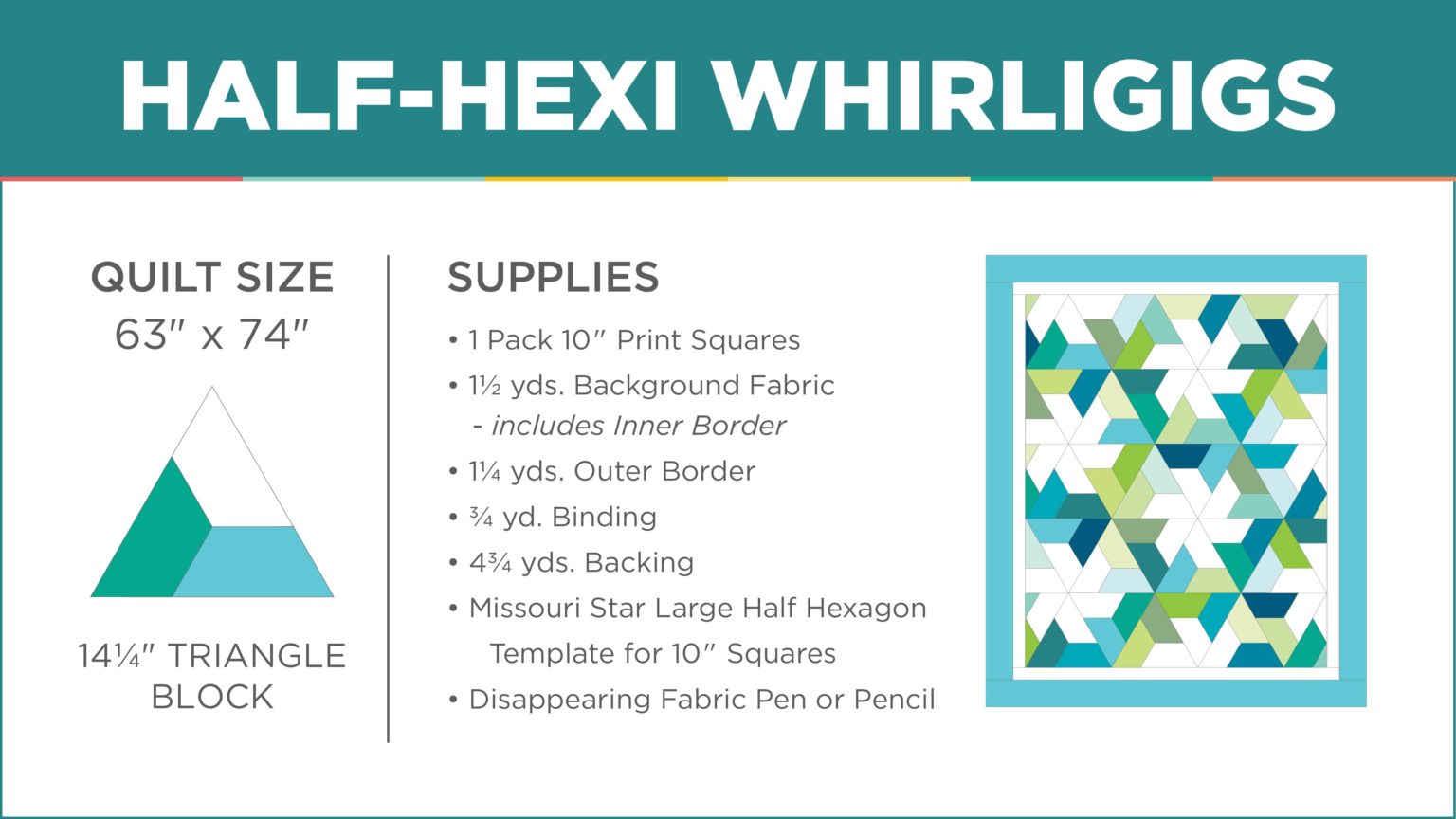 Triple Play! Half-Hexagon | Missouri Star Blog