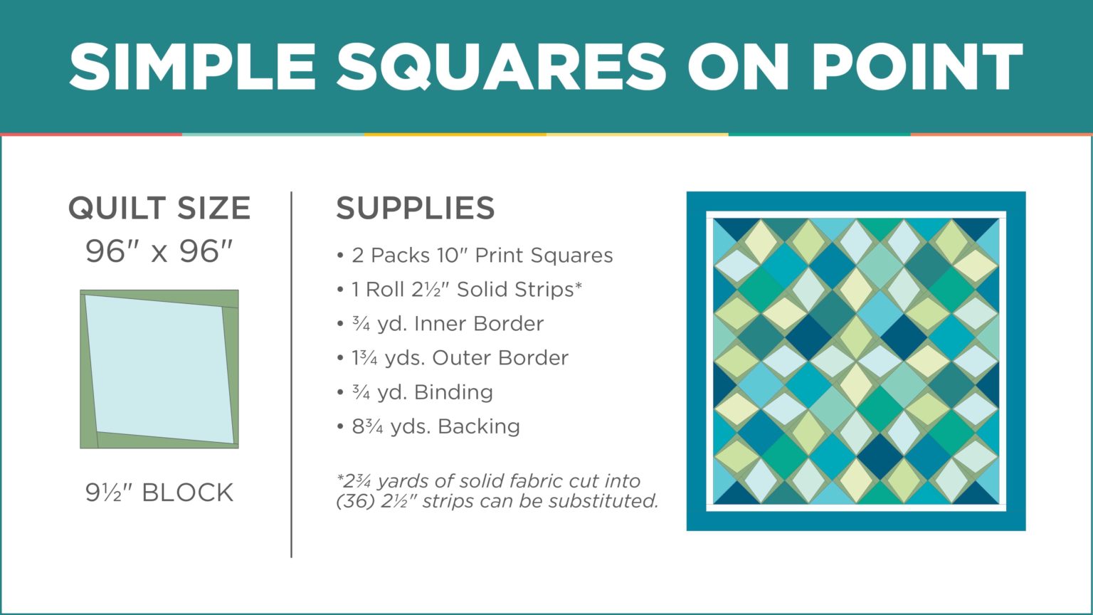 Simple Squares on Point Quilt | Missouri Star Blog