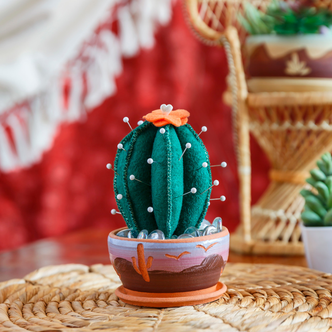 Thimble Container Cactus Shaped Pincushion | Missouri Star Blog